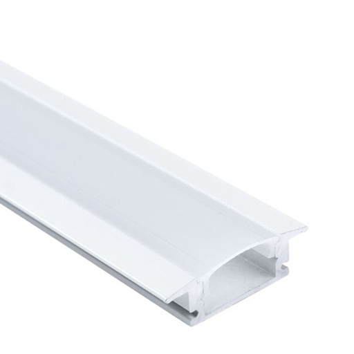 Profil pour ruban LED encastré en aluminium blanc 2m | Soléa