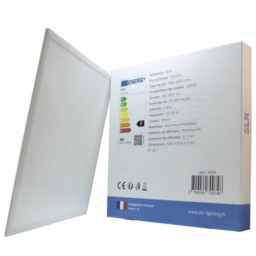 Panel LED 40W 60 x 60 Lumière Blanche Naturelle | Soléa